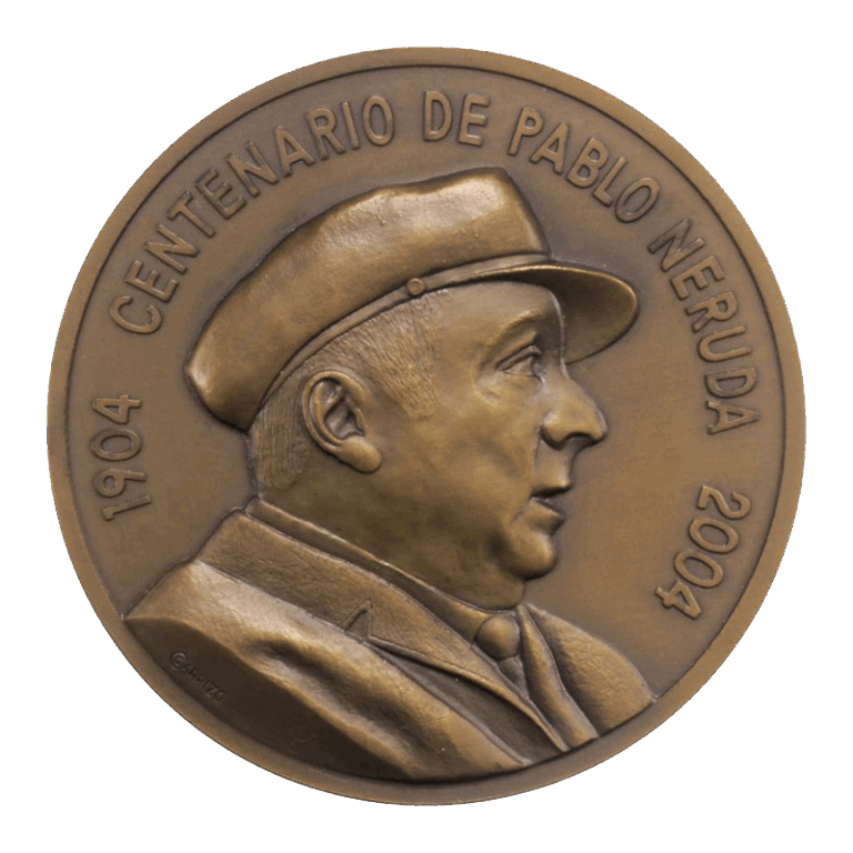 Medalla Bronce - Centenario de Neruda - Casa Moneda